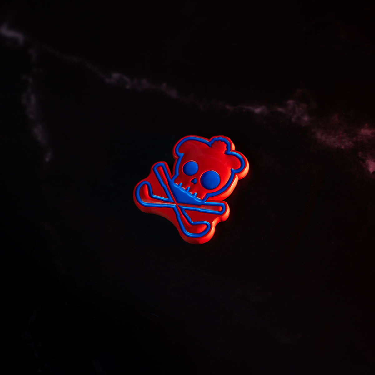 Signature Skully Ball Marker - Red & Blue – Hell For Leather Golf
