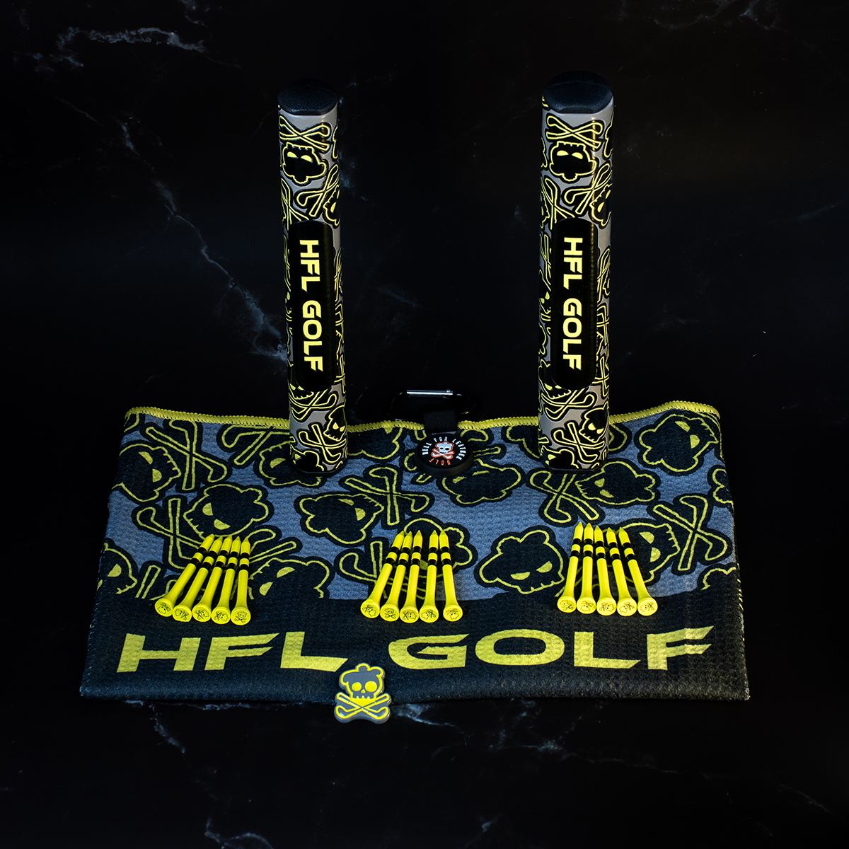 Skully Pack 2 - Yellow & Black – Hell For Leather Golf