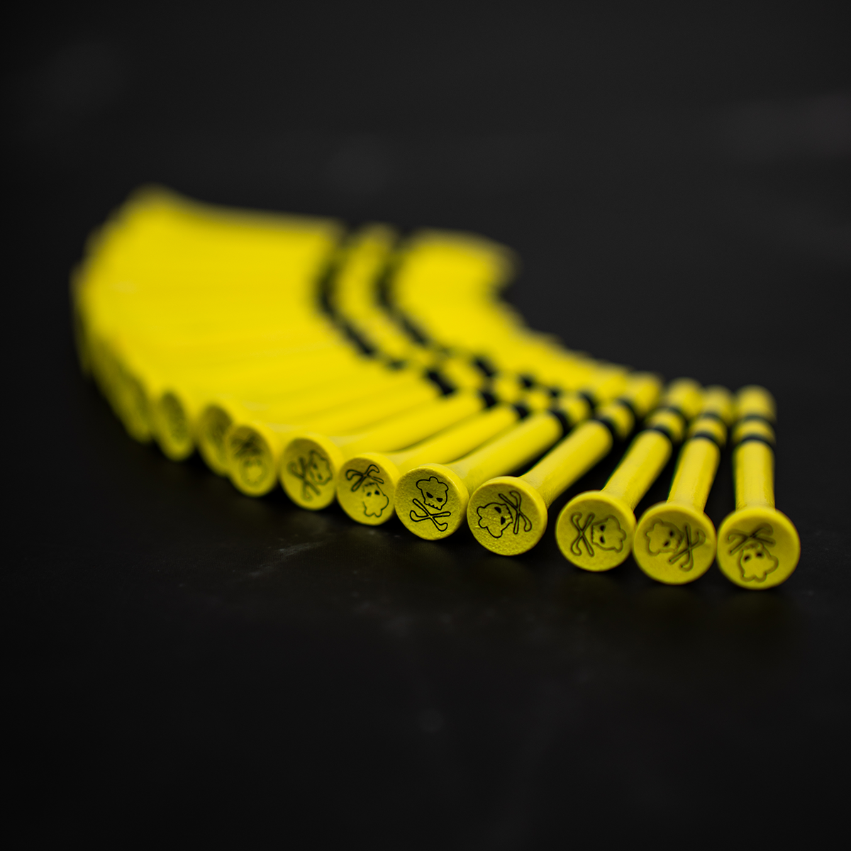 Large Golf Tees - Yellow & Black x100 – Hell For Leather Golf